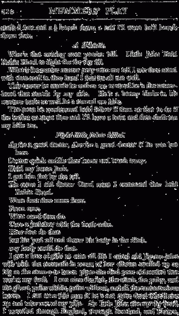 R. J. E. Tiddy, The Mummers Play | Robin Hood - The Facts and the Fiction